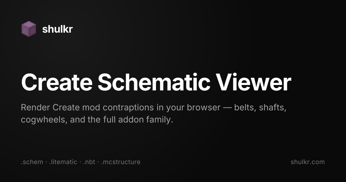 Minecraft Create Schematic Viewer – Open Create Mod Schematics